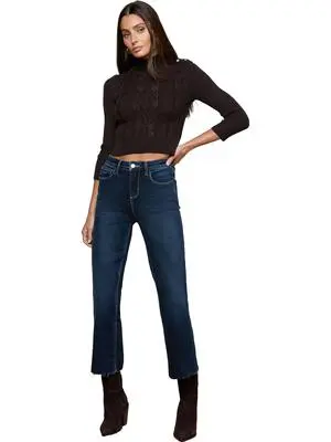 L'Agence Kendra Cropped Flare Jean - Bolton
