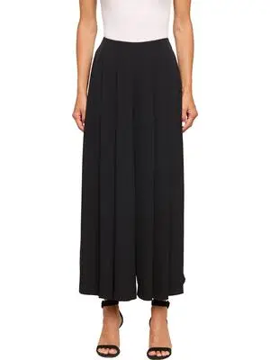 L'Agence Novalynn Cropped Pleated Trousers - Black