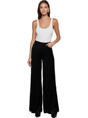 L'Agence Quincy Wide-leg Corduroy Pants - Black