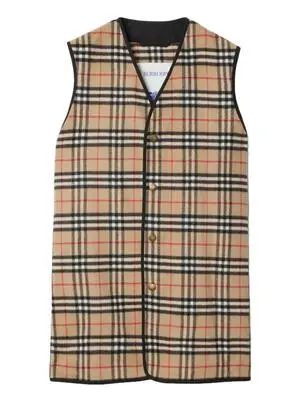 Burberry Check Wool Cashmere Warmer - Archive Beige