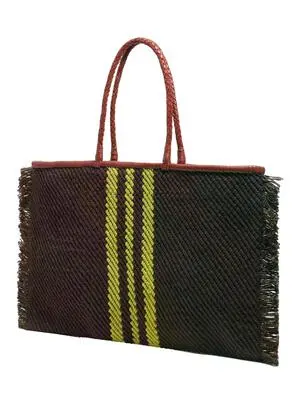 Bimba Y Lola Striped Woven Shoulder Bag - Brown