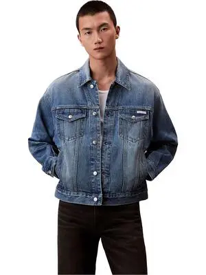 Calvin Klein 90s Denim Trucker Jacket - Indigo Citrine