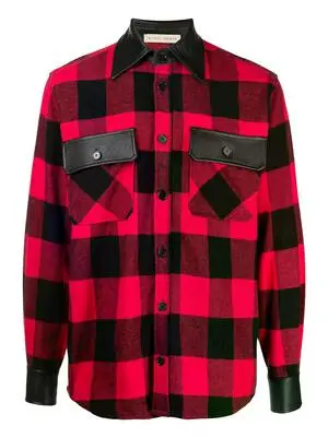ROMEO HUNTE Check-print Wool Shirt - Black