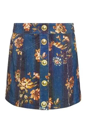 Cara Cara Juniper A-line Skirt - Blue