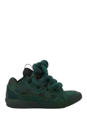 LANVIN Rope-Lace Suede Sneakers Green