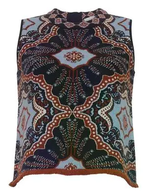 Cara Cara Julissa Paisley-pattern Sleeveless Top - Blue