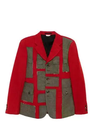 Comme Des Garçons Patchwork Jacket - Red