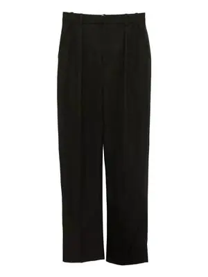 LEMAIRE Pleated Straight-leg Trousers - Brown