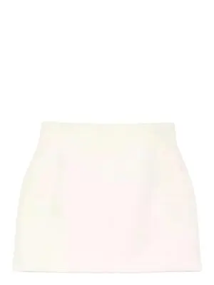 Wardrobe.NYC Sculpted Mini Skirt - White