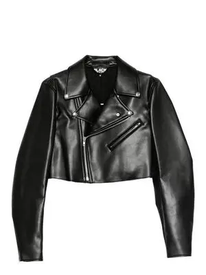 BLACK COMME DES GARÇONS Zip-up Biker Jacket - Black