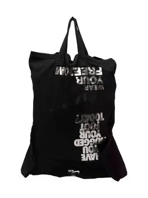 BLACK COMME DES GARÇONS Printed Tote Bag - Black
