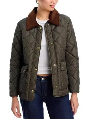 Aqua Quilted Barn Jacket - Military