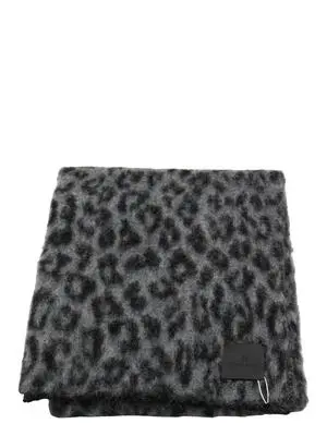 ANINE BING Leopard Print Scarf - Brown