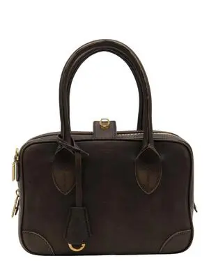 Golden Goose Leather Top Handle Bag - Crema/marrone