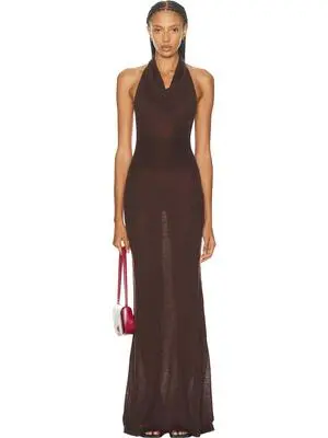 AYA MUSE Reed Knit Dress - Bark