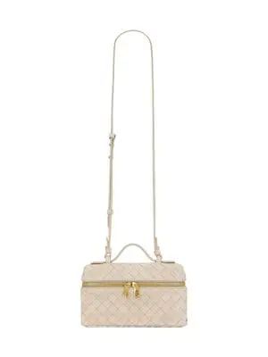 Bottega Veneta Bottega Veneta Bang Bang Suede Vanity Bag Ecru & Gold