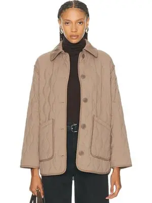 Varley Wilson Quilted Jacket - Ash Taupe
