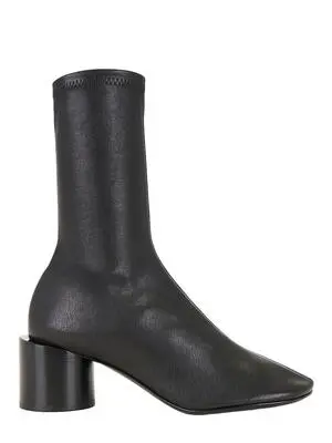 JIL SANDER Nappa Stretch Leather Ankle Boots - Black