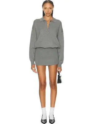 SEROYA Lilly Knit Mini Dress - Medium Grey