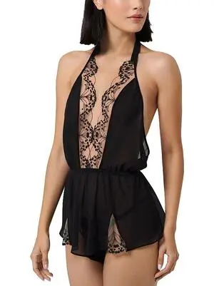 Bluebella Marisa Teddy - Black/sheer
