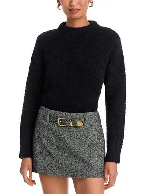 Aqua Boucle Sweater - Black