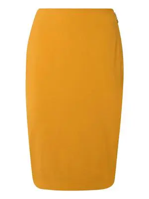 Saint Laurent SAINT LAURENT Grain De Poudre Pencil Skirt Orange