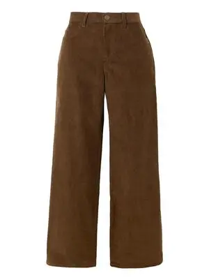 LE KASHA Vicence Cotton-Corduroy Wide-Leg Pants