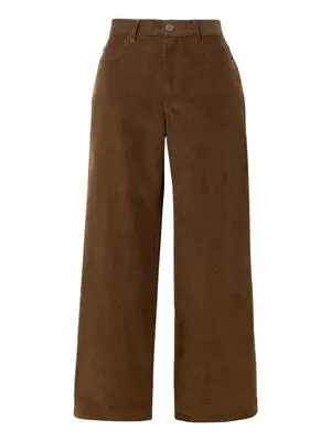 LE KASHA Vicence Cotton-Corduroy Wide-Leg Pants