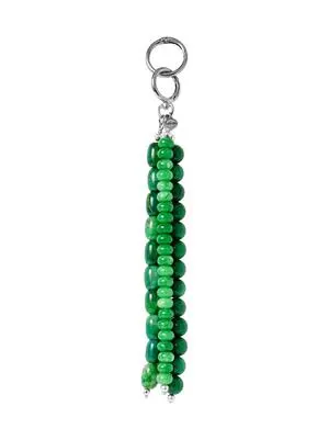 JULIETTA Silver-tone Bag Charm - Green
