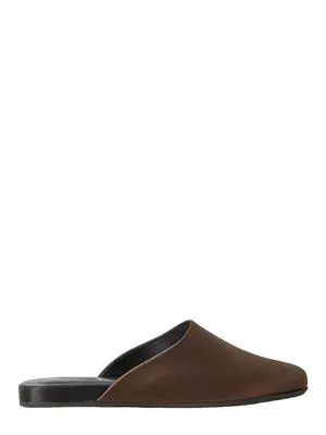 ANCIENT GREEK SANDALS The Slipper Satin Mules - Brown
