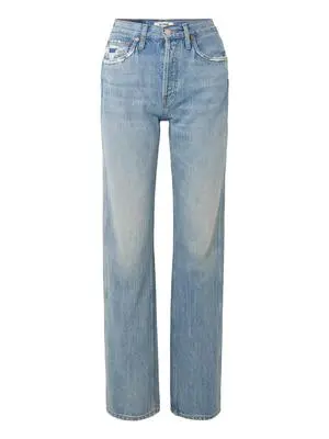 RE/DONE 90s High-rise Straight-leg Organic Jeans - Blue
