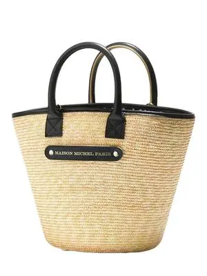 MAISON MICHEL Brittany Straw Tote Bag - Neutrals