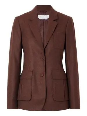 Gabriela Hearst Louisa Wool And Cashmere-blend Blazer - Brown
