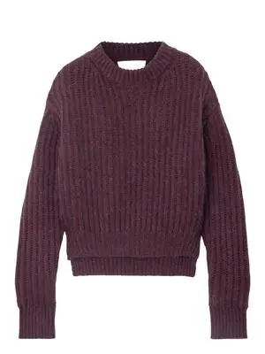 Sasuphi Ribbed Wool-blend Sweater - Burgundy