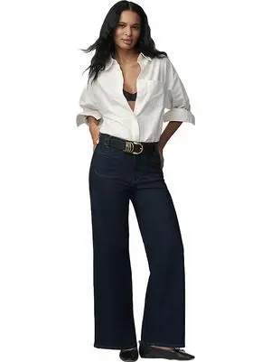 FRAME Le Slim Palazzo High-rise Wide-leg Jeans - Rinse