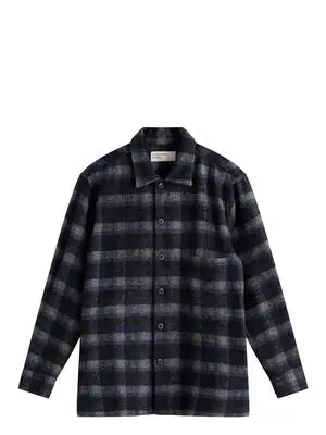 Universal Works Chandler Plaid Fatigue Overhirt - Navy/black