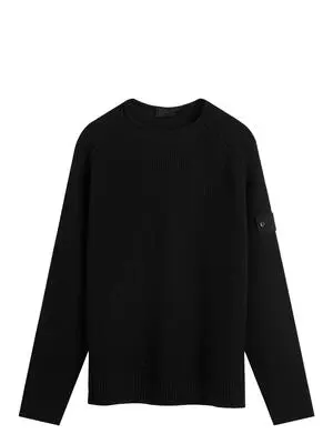 Stone Island Ghost Geelong Waffle Jumper - Black