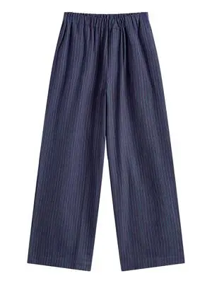 BASERANGE Claude Flannel Trousers - Purple Stripe