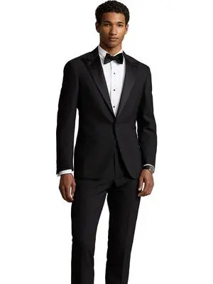 Ralph Lauren Polo Tailored Wool Barathea Peak Tuxedo - Black