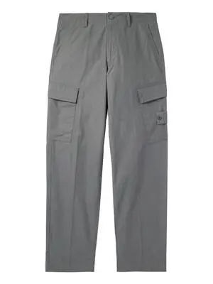 Stone Island Ghost Straight-leg Cotton Cargo Trousers - Gray