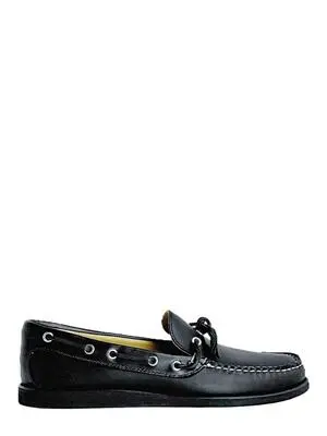 Quoddy Canoe Leather Shoe - Black