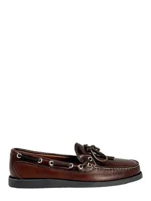Quoddy Canoe Leather Shoe - Brown