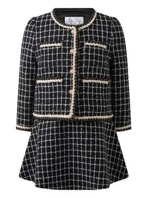 RACHEL RILEY Tweed Jacket & Skirt Set - Black