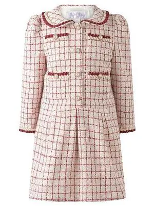 RACHEL RILEY Check Tweed Dress - Red
