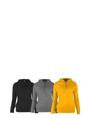 BENBEN Slim-cut Pullover Hoodie 3-pack - Black/graphite/maize