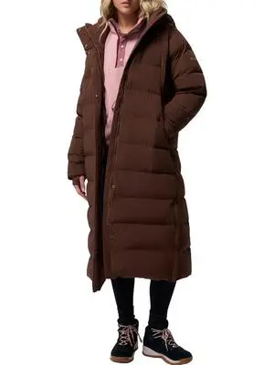 Columbia Amaze Puff Long Hooded Jacket - Tobacco
