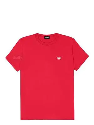 DALIX Bow Jersey Tee - Red
