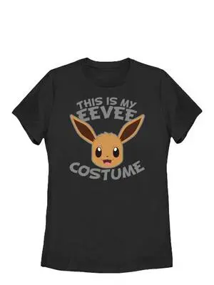 POKEMON Halloween Eevee Costume Graphic T-shirt - Black