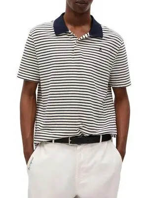 SCALPERS Summer Stripes Polo - Navy