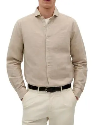 SCALPERS Vintage Linen Se Shirt - Cream